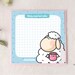 Cute Sheep Sticky Notes, Mini Grid, Kawaii Design Sticky Notes, Cute ...