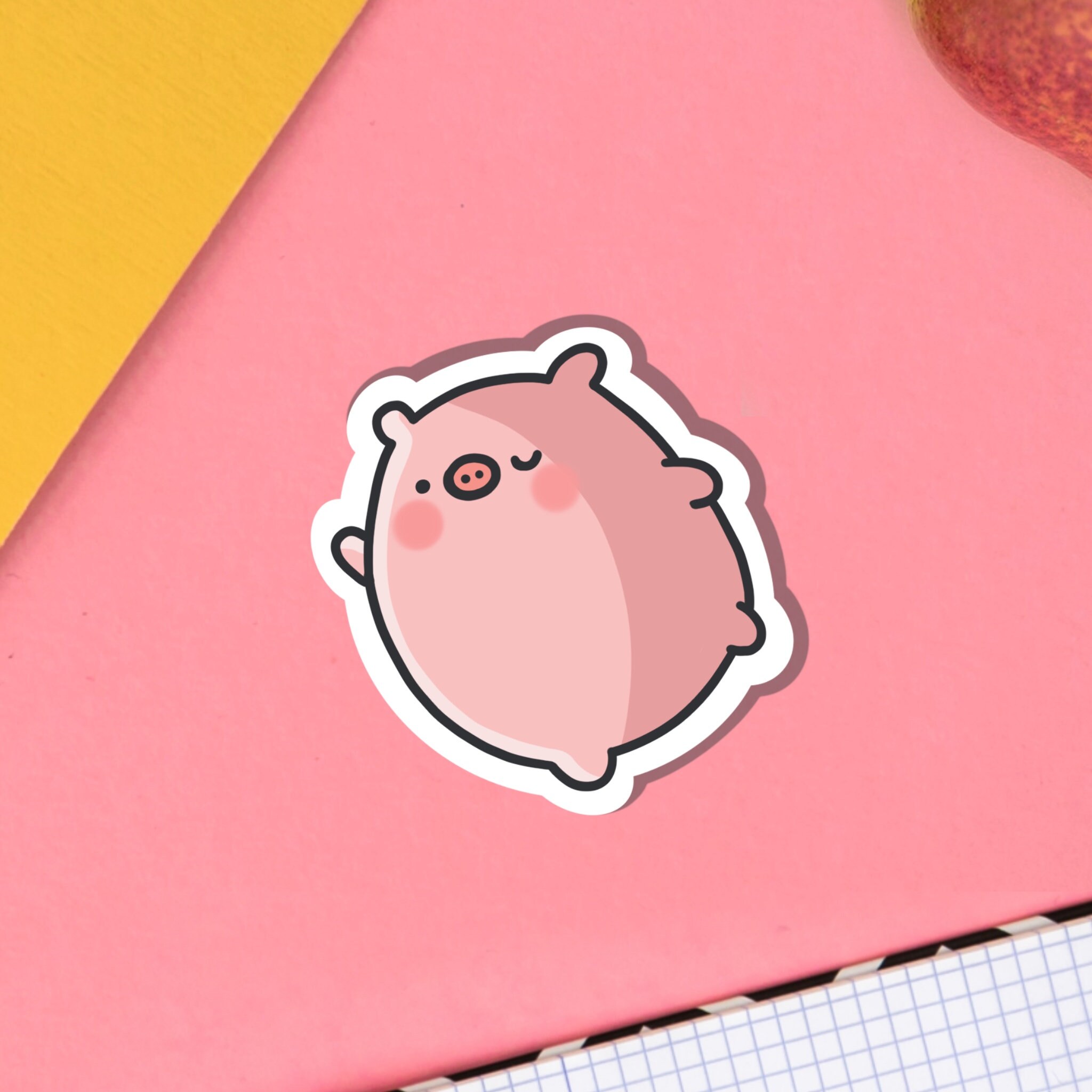 Dancing Pig Vinyl Sticker Kawaii Stickers Pig Stickers | Etsy