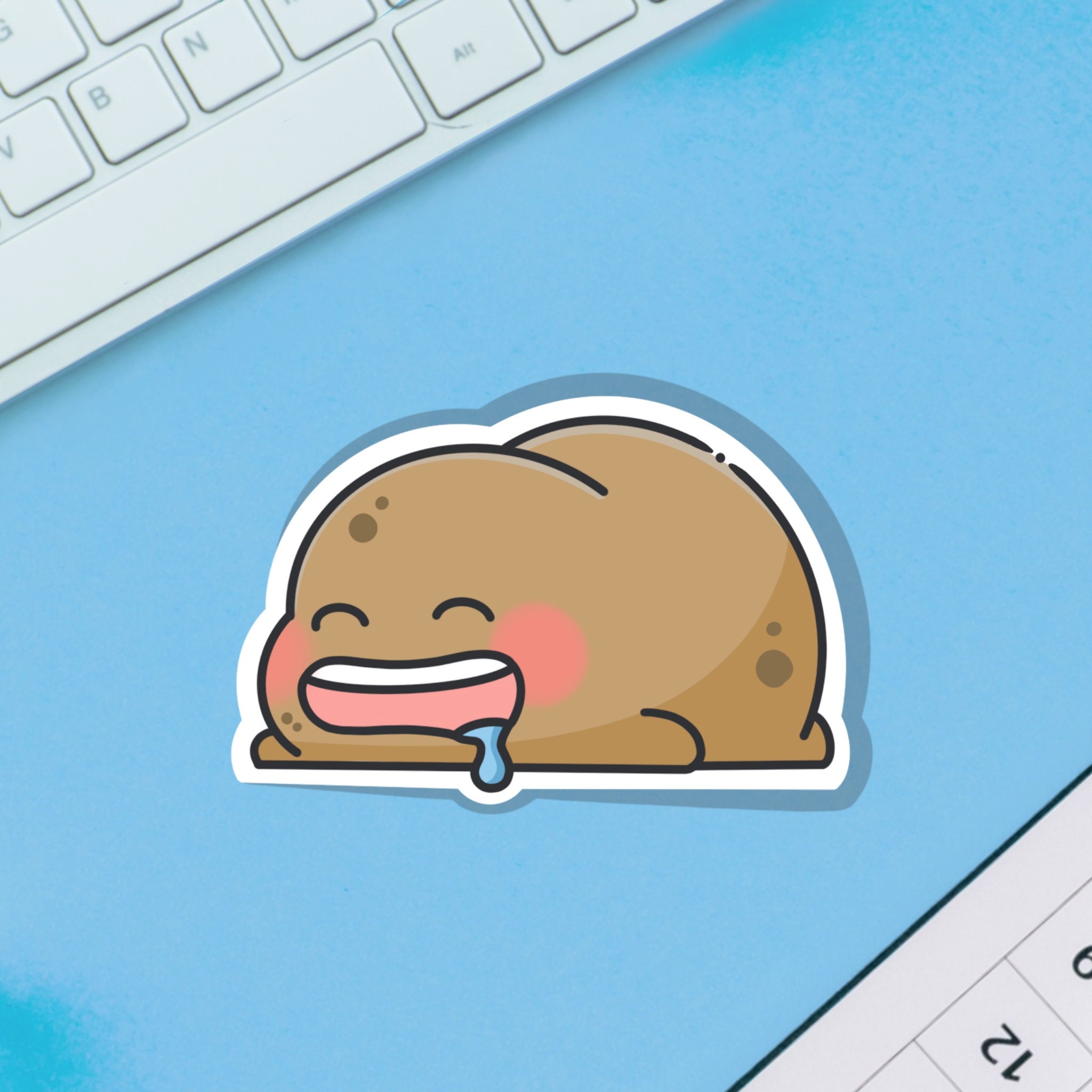 Sleeping Potato Vinyl Sticker Kawaii Sleeping Spud Stickers - Etsy