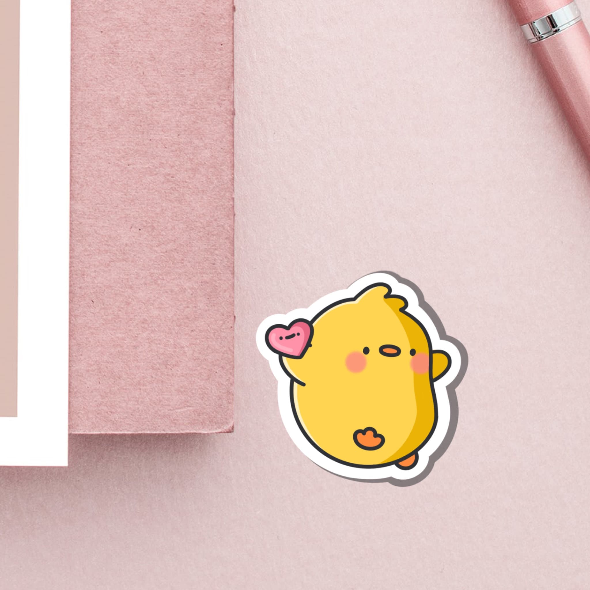 Cute Chick Vinyl Sticker Kawaii Chick Stickers Cute Vinyl | Etsy