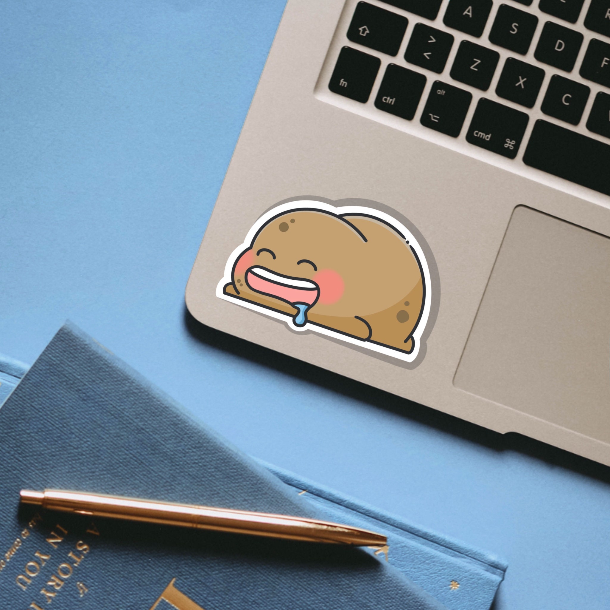 Sleeping Potato Vinyl Sticker Kawaii Sleeping Spud Stickers - Etsy