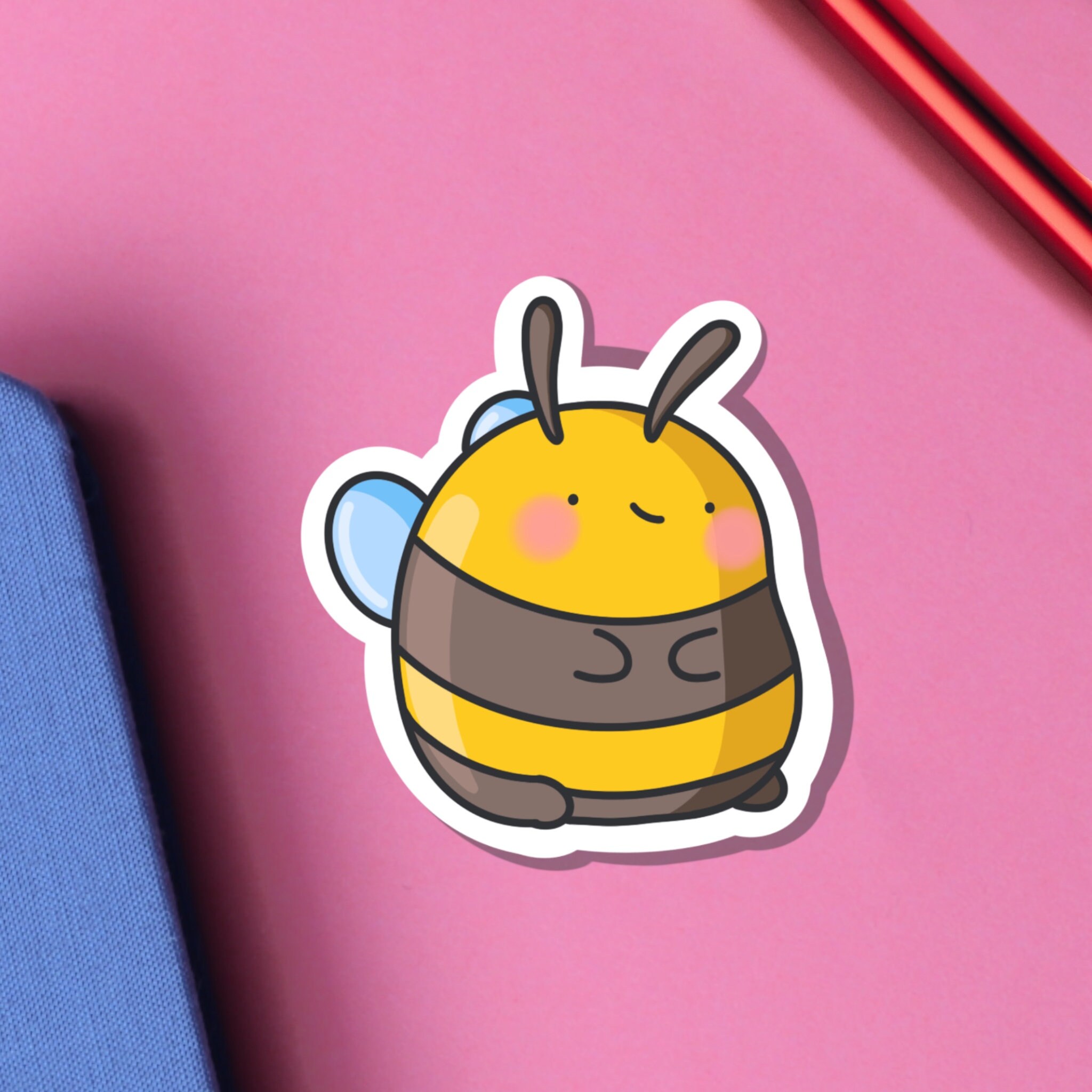 Cute Bumblebee Vinyl Sticker Kawaii Bee Stickers Cute - Etsy UK