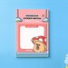 Cute Mushroom Sticky Notes, Mini Grid, Kawaii Design Sticky Notes, Cute ...