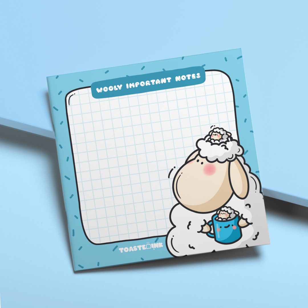Sheep Sticky Notes, Mini Grid, Kawaii Design Sticky Notes | Cute Memo ...