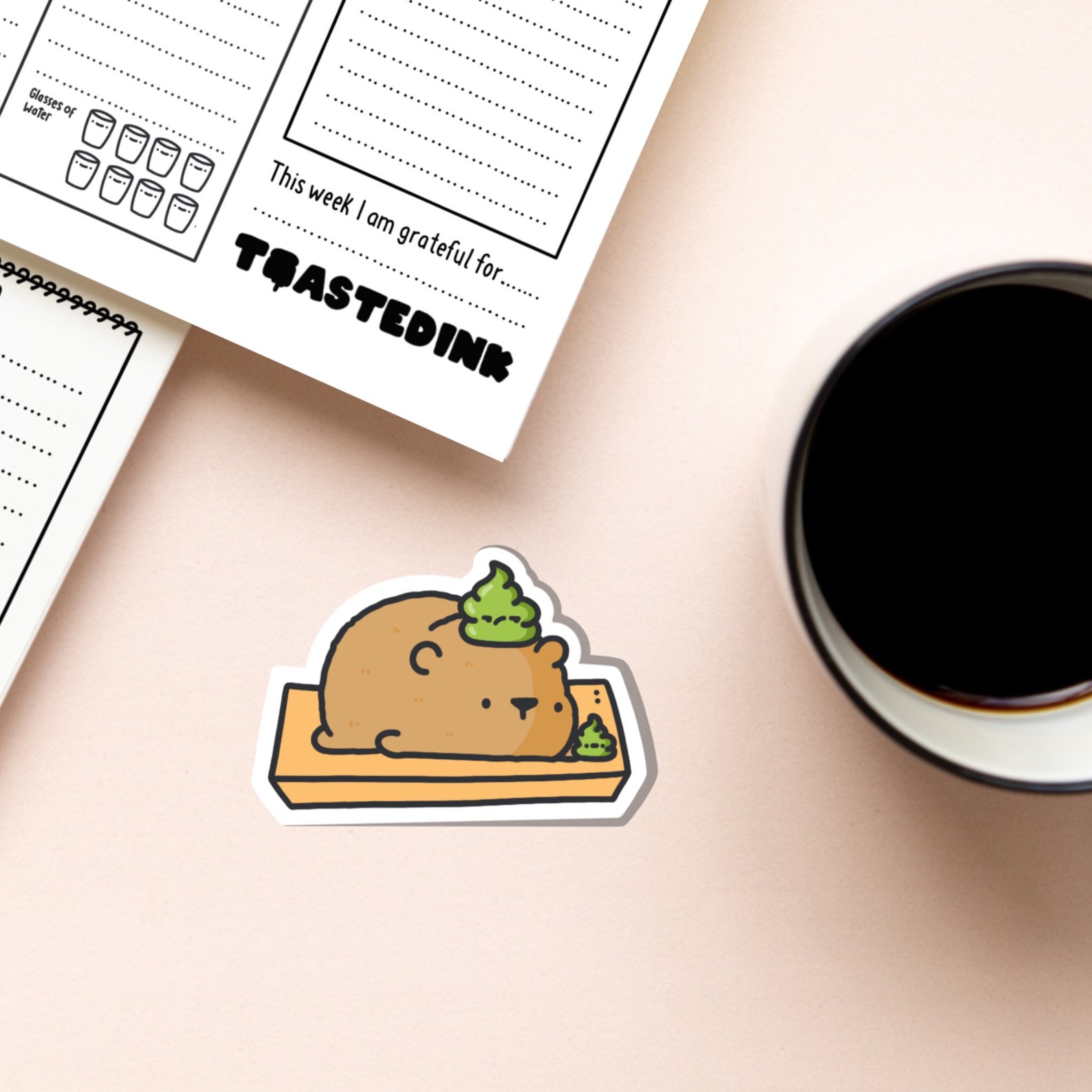 Wasabi bear Vinyl Sticker Kawaii Stickers bear Stickers | Etsy