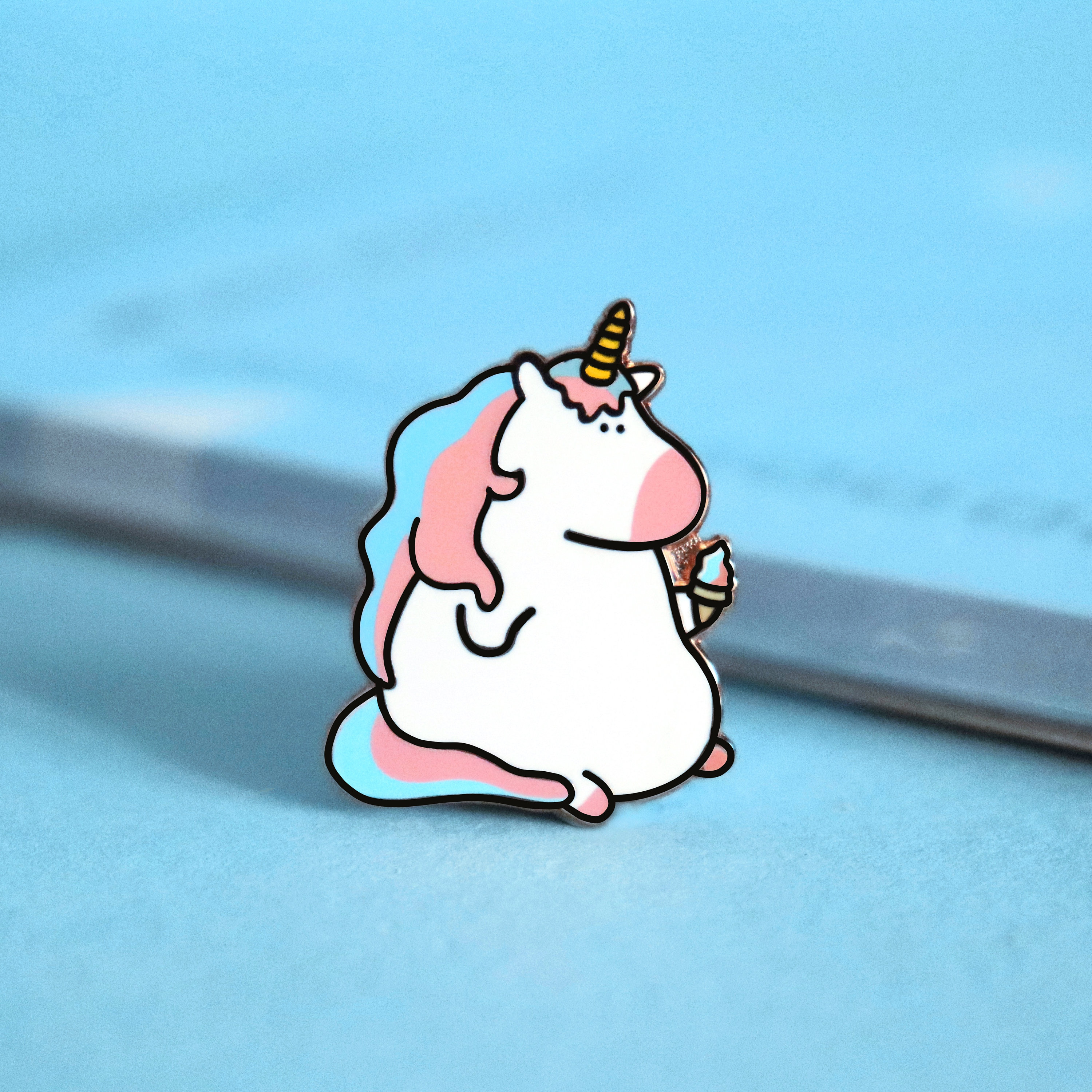 Unicorn Enamel Pin Kawaii Unicorn Pin Rose Gold Unicorn Hard Enamel Pin ...