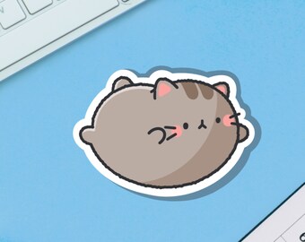 Sitting Kitty Vinyl Sticker/ Laptop Stickers/ Cute Stickers - Etsy UK