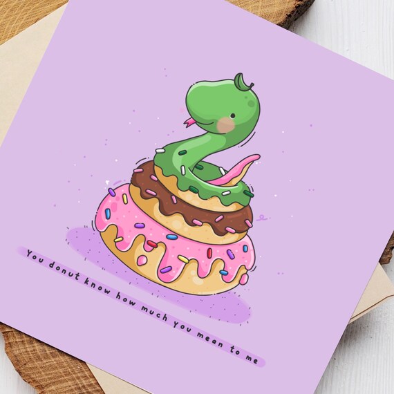 Leuke Donut Slang Kaart Kawaii Kaart Kaarten Voor Haar Etsy Belgi Leuke Donut Slang Kaart Kawaii Kaart Kaarten Voor Haar Etsy Belgi