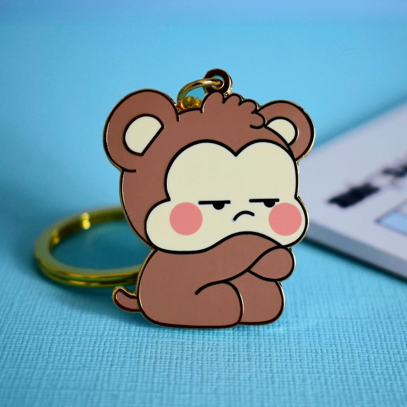 Monkey Key Chain - Etsy