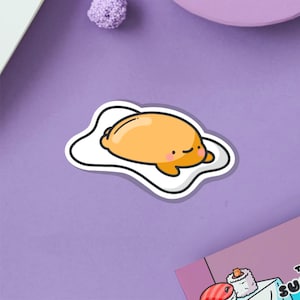 Fried Egg Vinyl Sticker | Kawaii Egg Stickers | Cute Vinyl Sticker ...