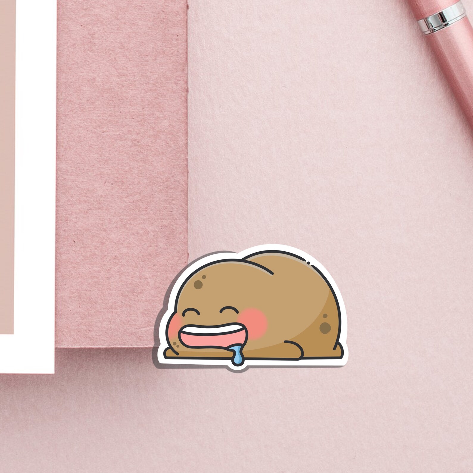 Sleeping Potato Vinyl Sticker Kawaii sleeping spud Stickers | Etsy