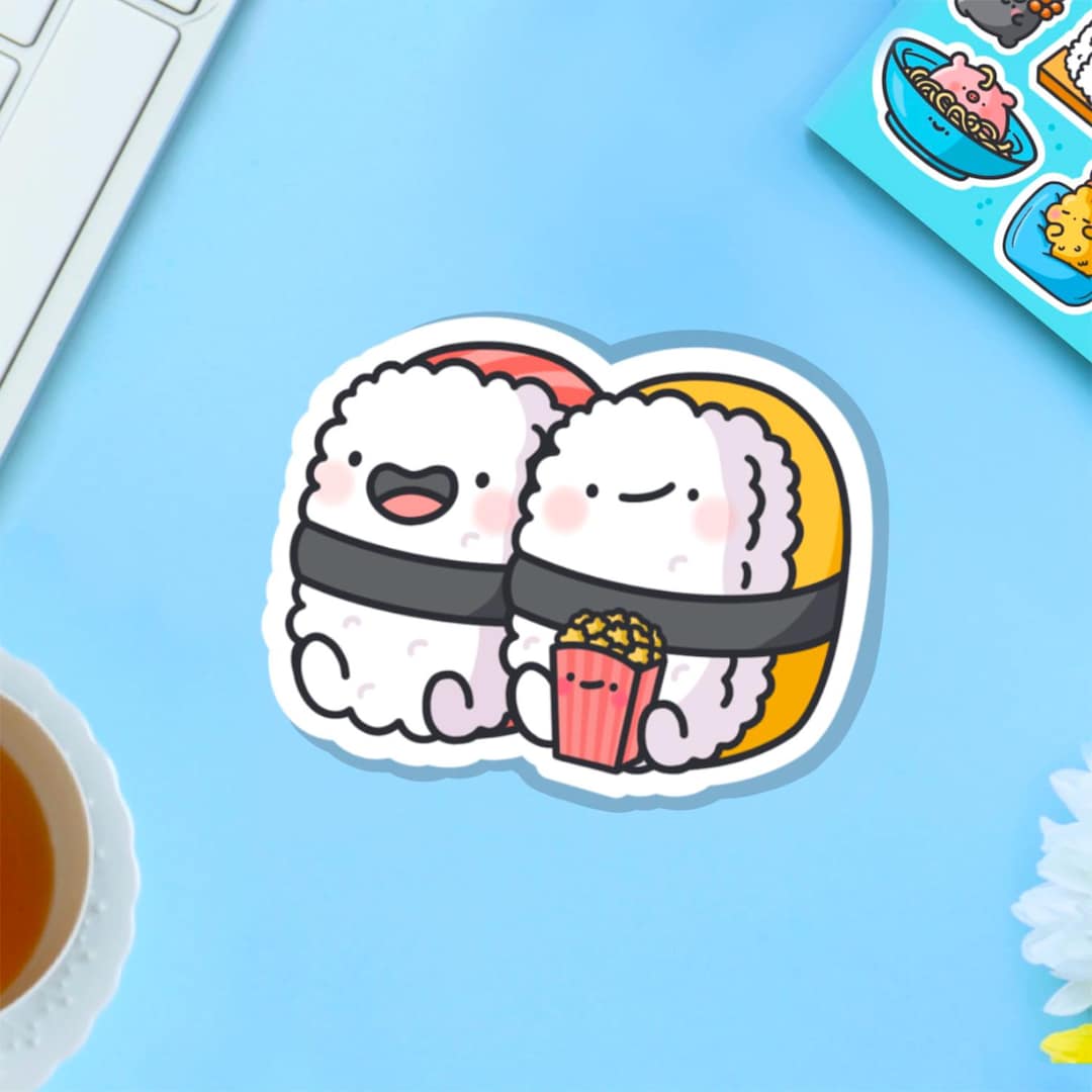 Sushi Vinyl Sticker | Kawaii Sushi Stickers | Cute Vinyl Sticker ...