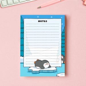 Penguin Notepad, Cute A6 Notepad, Kawaii Design Tear Away to Do List ...