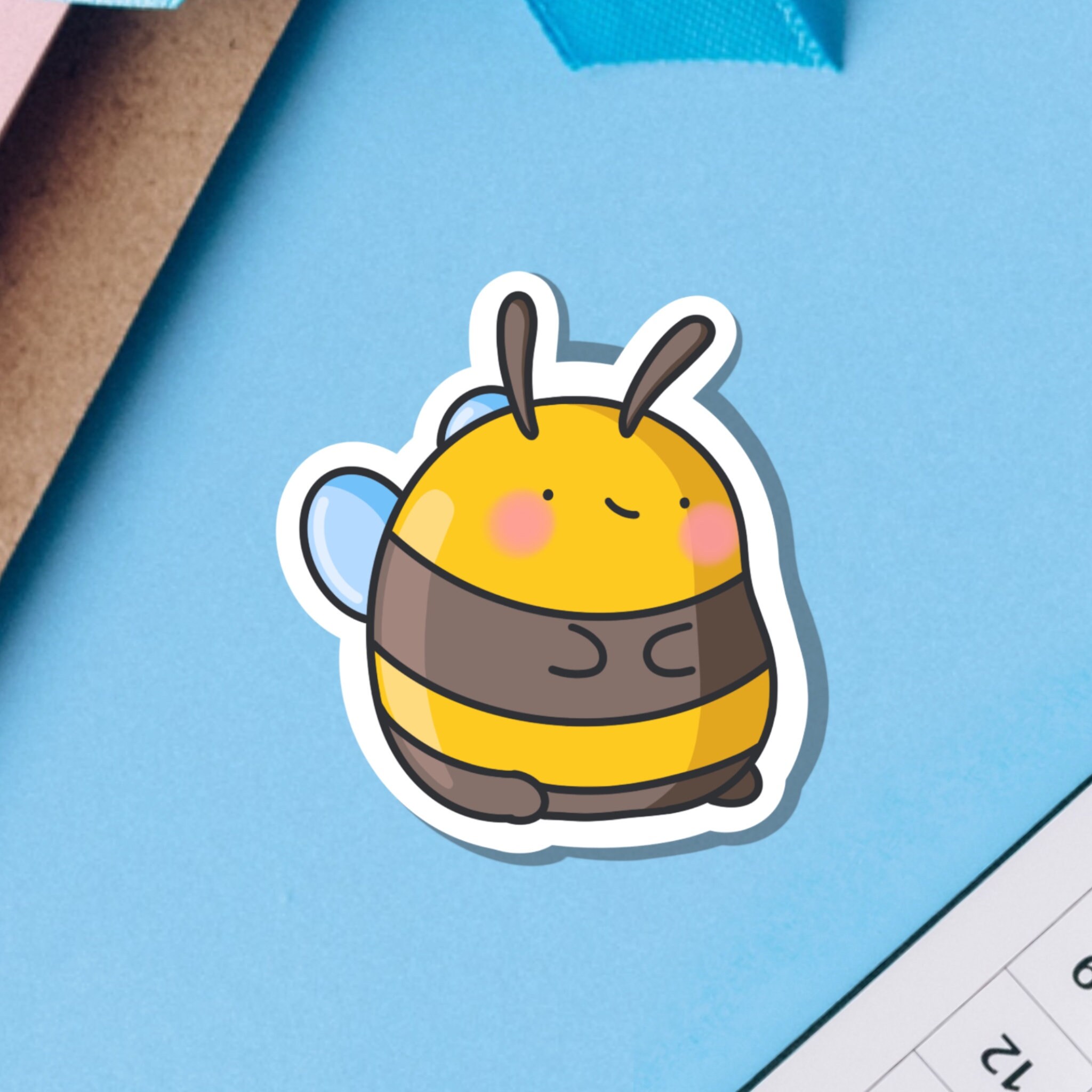 Cute Bumblebee Vinyl Sticker Kawaii Bee Stickers Cute - Etsy UK