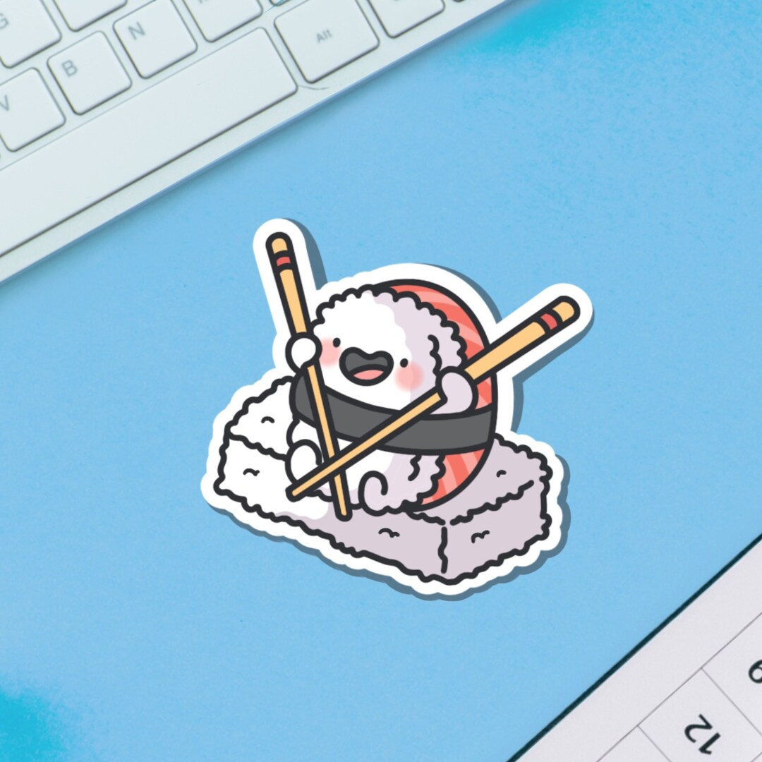 Sushi Chopsticks Vinyl Sticker Kawaii Stickers Sushi - Etsy