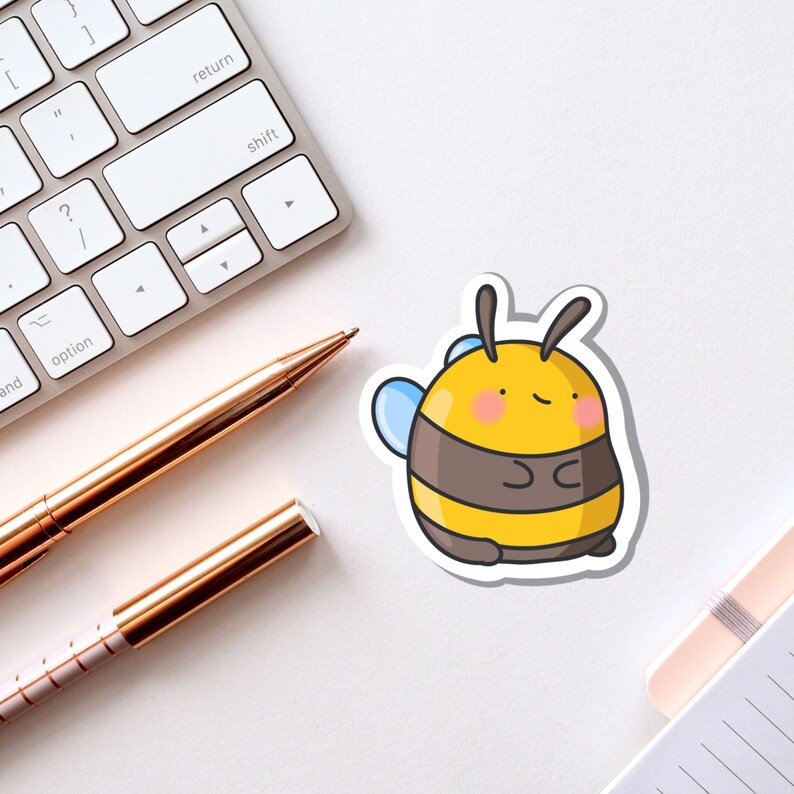 Cute Bumblebee Vinyl Sticker Kawaii Bee Stickers Cute | Etsy