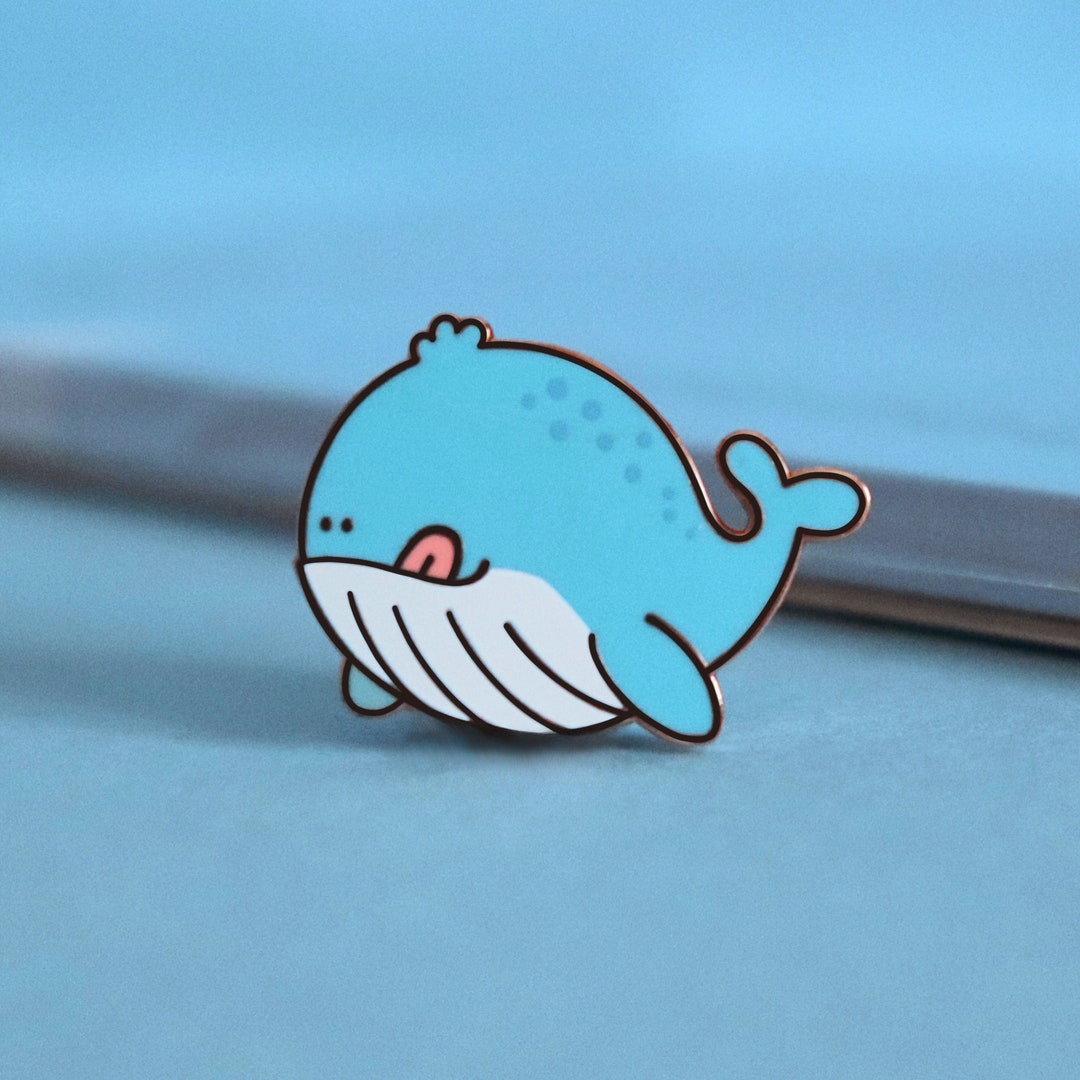 Whale Enamel Pin | Kawaii Whales Pin | Rose Gold Sea Life | Hard Enamel ...