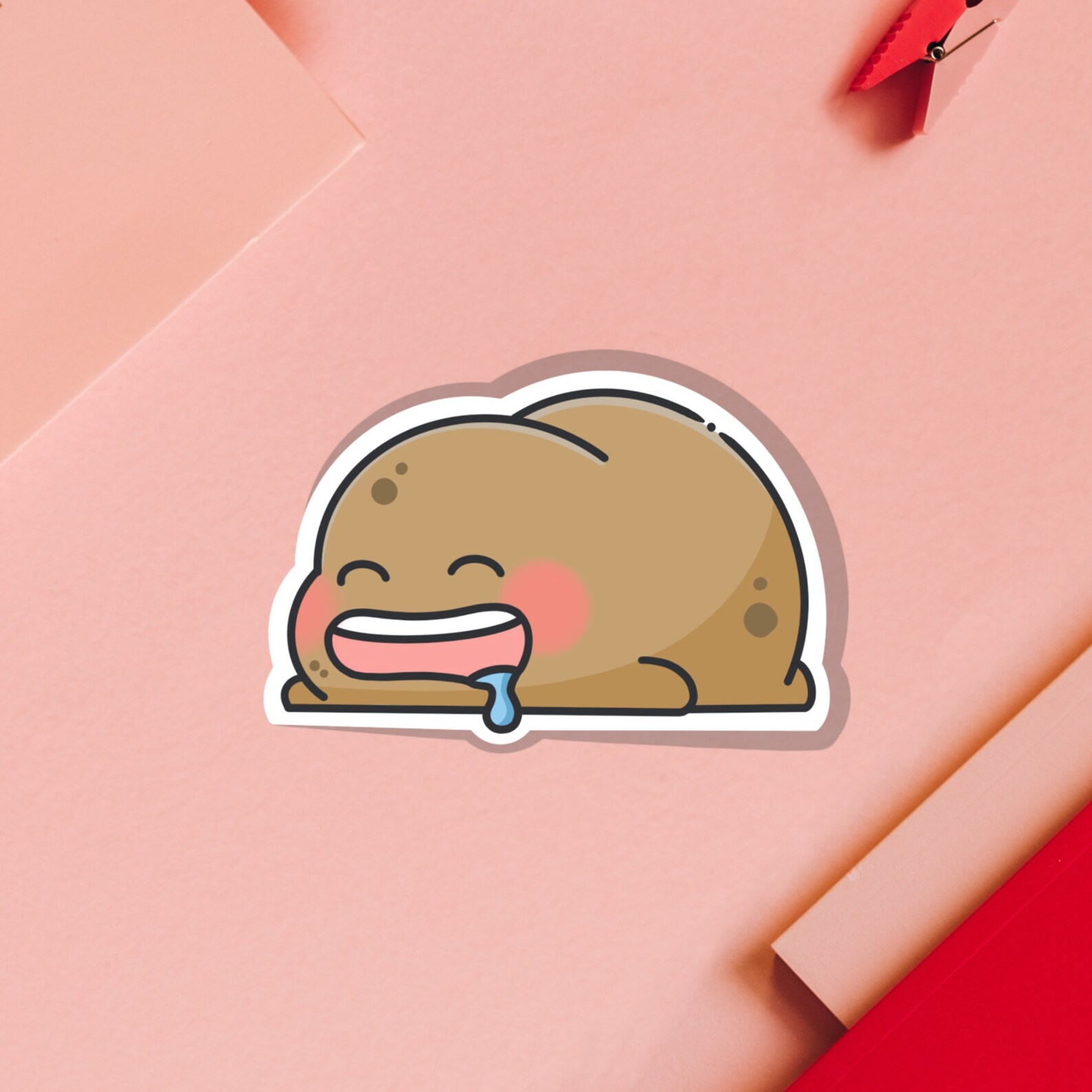 Sleeping Potato Vinyl Sticker Kawaii Sleeping Spud Stickers - Etsy