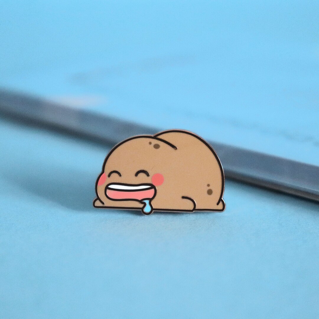 Sleeping Potato Enamel Pin | Kawaii Potato Pin | Rose Gold Spud | Hard ...