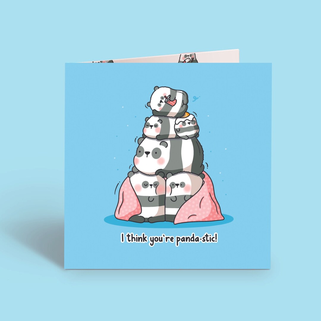 Panda Card Cute Card, Friendship, Appreciation Cards for Her, Cards for ...