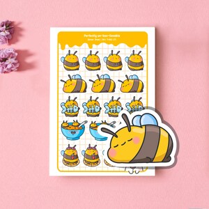 A6 Cute Bumble Bee Sticker Sheets Kawaii Bumblebee Planner - Etsy UK