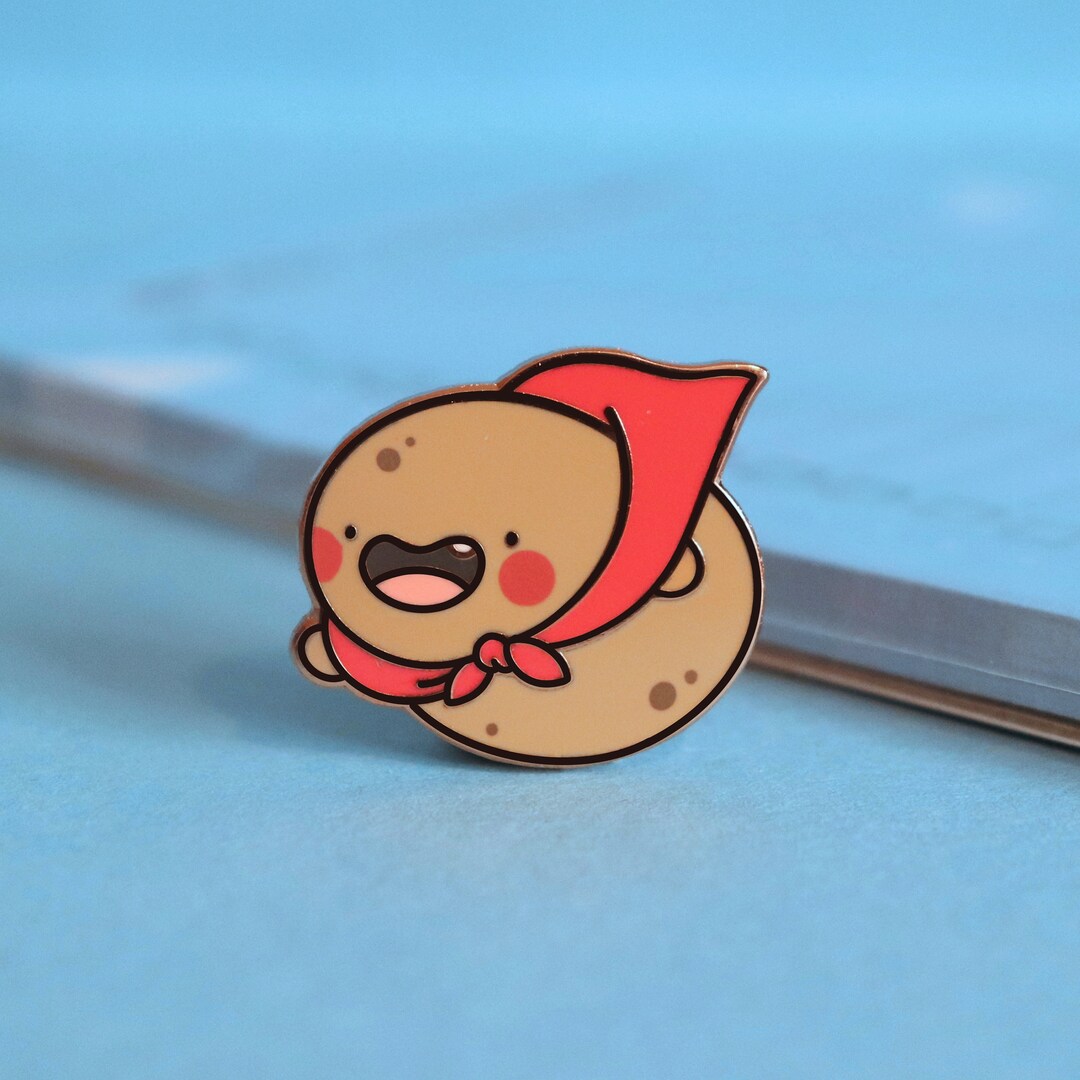 Super Potato Enamel Pin Kawaii Food Pin, Super Spud Foodie Rose Gold ...