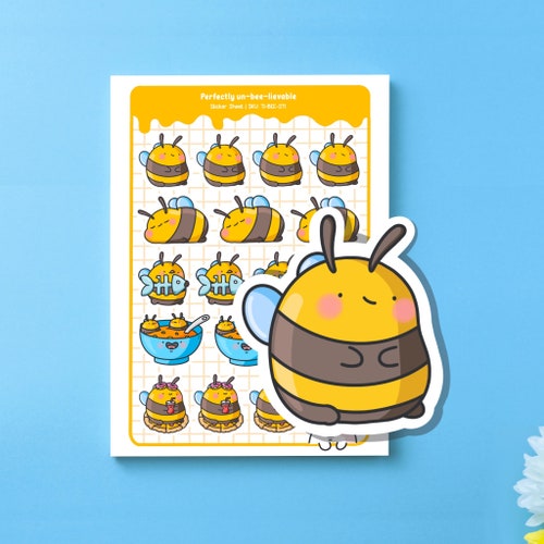 Cute Bee Stickers Kawaii Sticker Pack Sticker Sheet Journal - Etsy