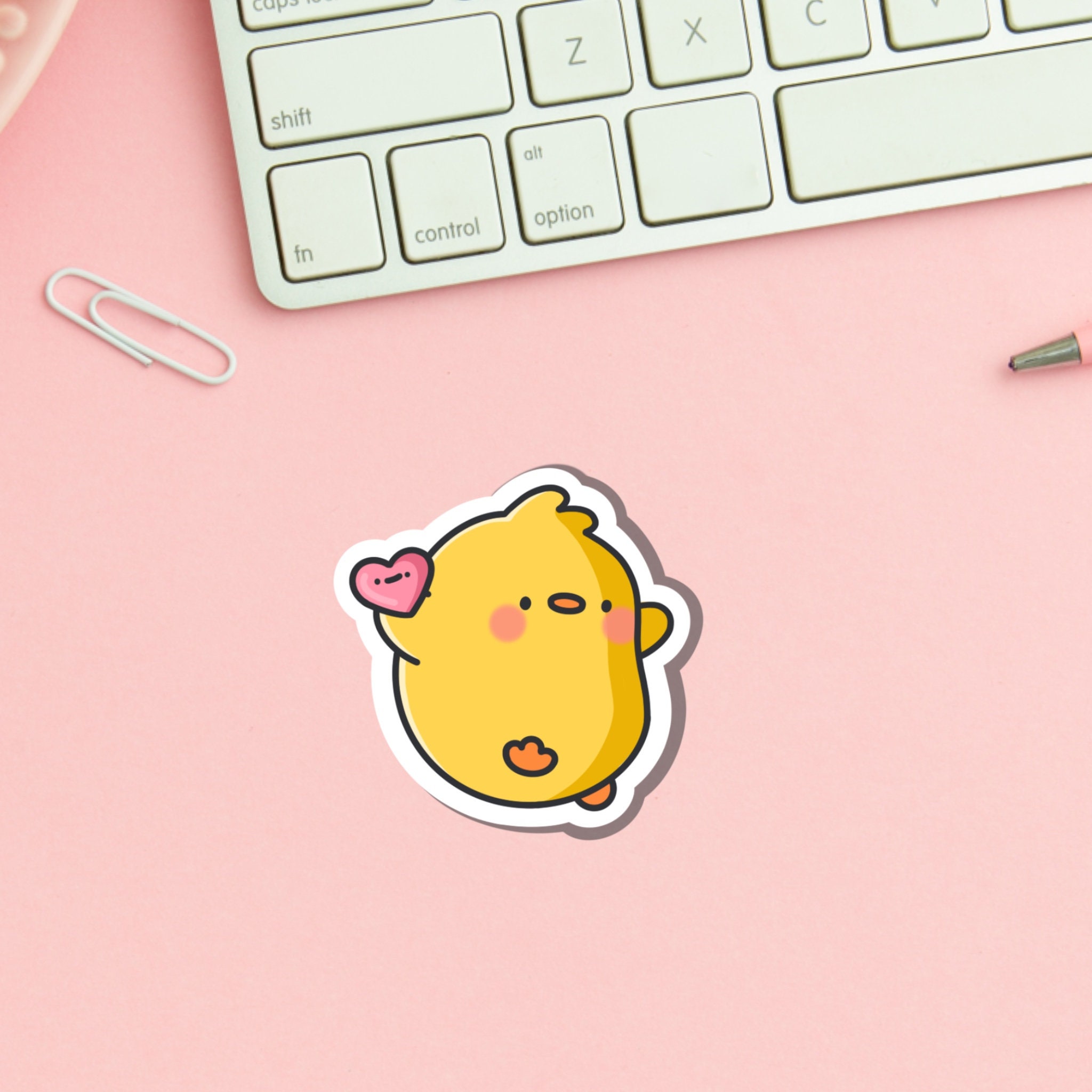 Cute Chick Vinyl Sticker Kawaii Chick Stickers Cute Vinyl | Etsy