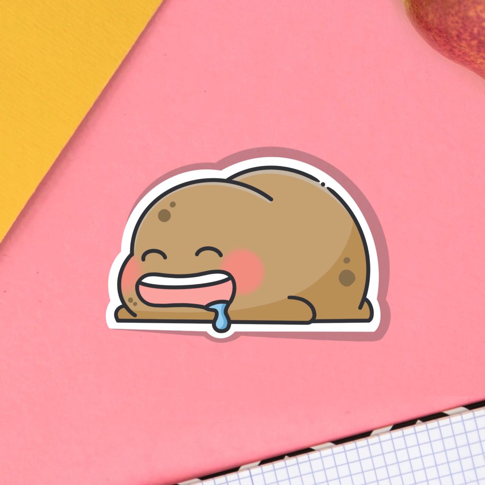 Sleeping Potato Vinyl Sticker Kawaii Sleeping Spud Stickers - Etsy
