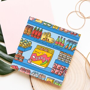 Cute Noodle Birthday Card - Kawaii Noodles Card, Cup Noodles | Cards ...