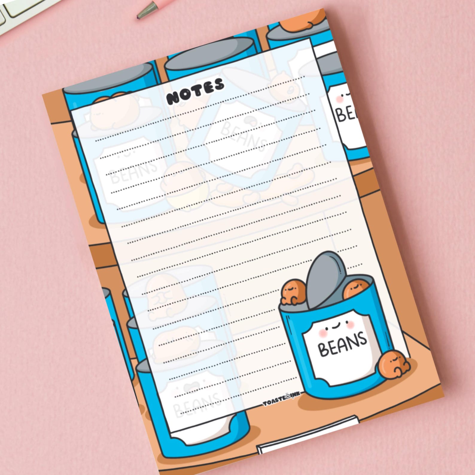 Baked Beans Notepad, Cute A6 Notepad, Kawaii Design Tear Away to Do List Memo Pad, Planner ...