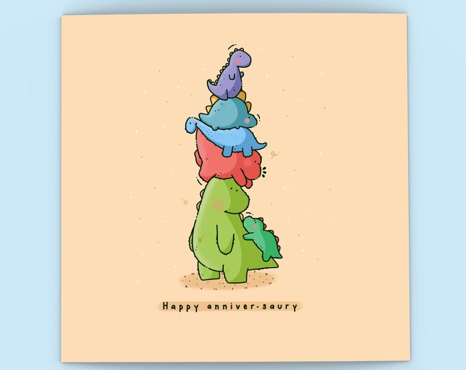 Cute Dinosaur Card T-rex I Love You This Much, Love Card, Funny ...