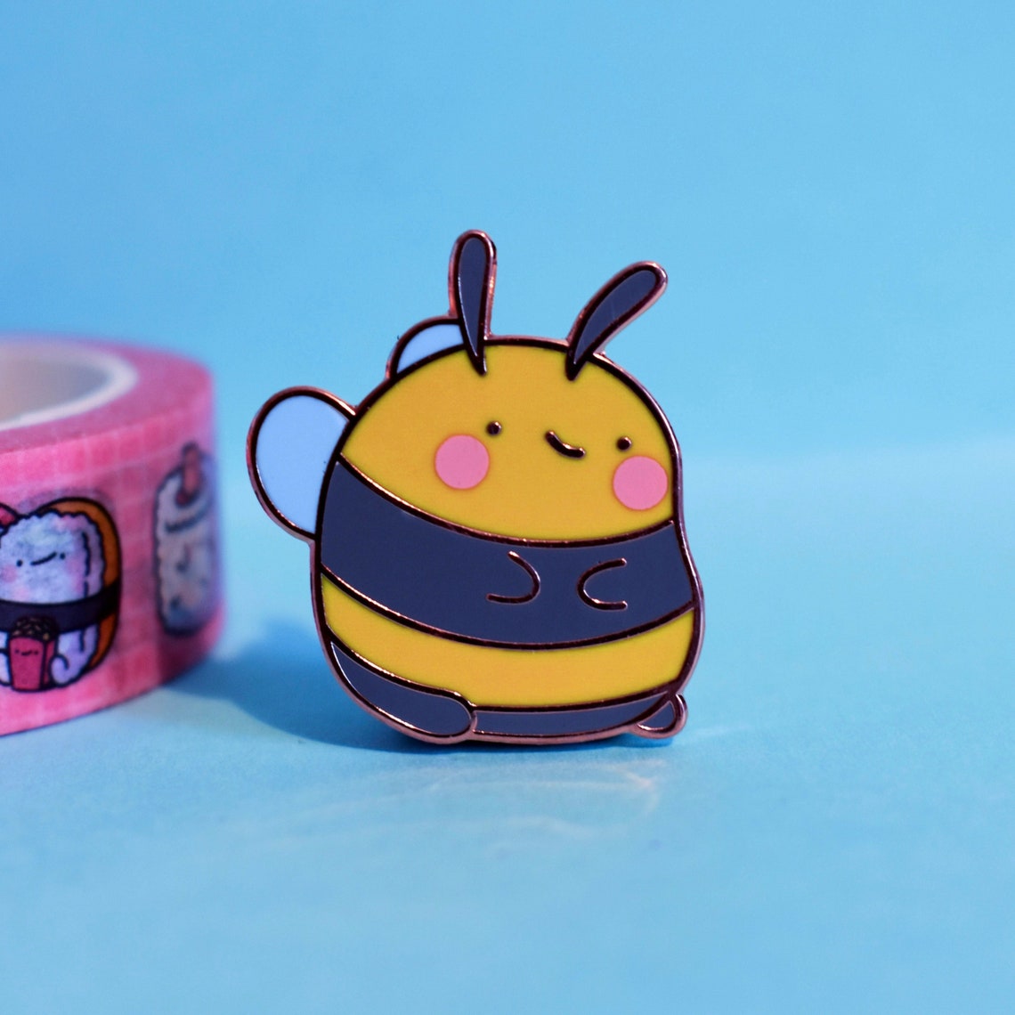 Bumblebee Enamel Pin Kawaii Bumblebee Pin Rose Gold Bee - Etsy