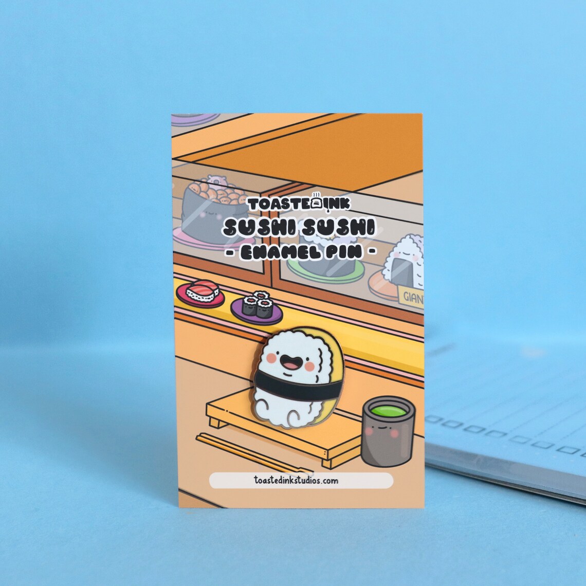 Sushi Enamel Pin | Kawaii Sushi Pin | Rose Gold Badge | Hard Enamel Pin ...