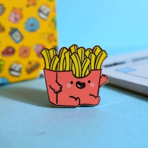 Cute French Fries Enamel Pin Kawaii Fast Food Pin Rose Gold Fries Pin ...