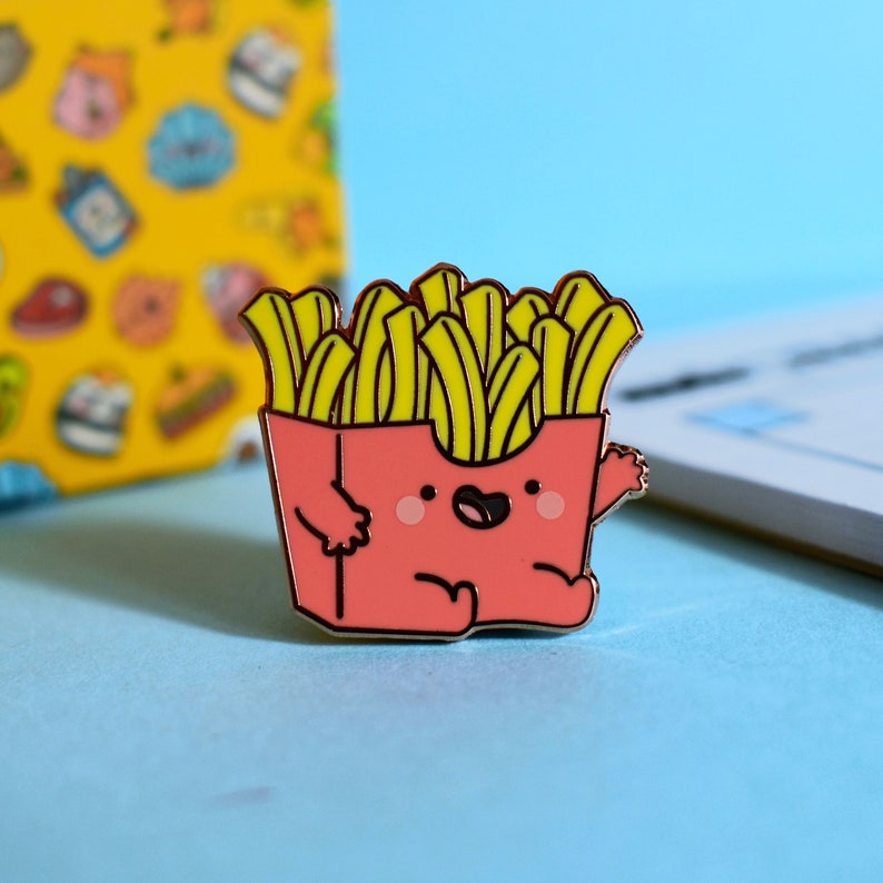 Cute French Fries Enamel Pin Kawaii Fast Food Pin Rose - Etsy
