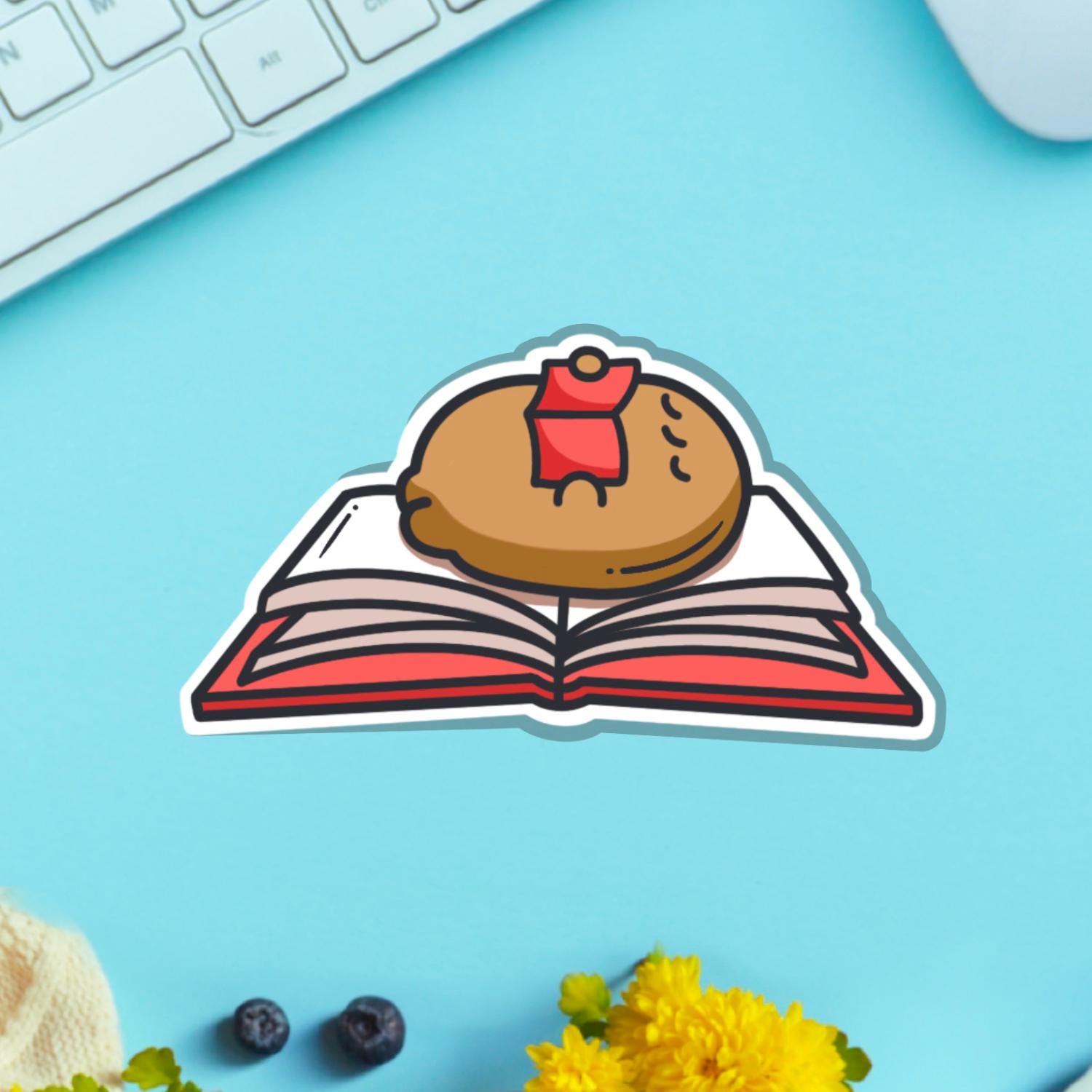 Reading Potato Vinyl Sticker | Kawaii Potato Stickers | Cute Vinyl ...