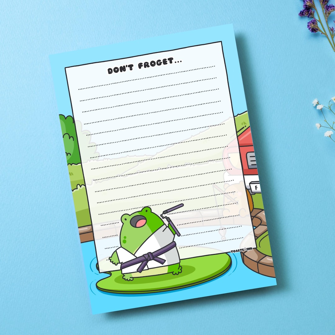 Frog Notepad, Cute A6 Notepad, Kawaii Design Tear Away to Do List ...