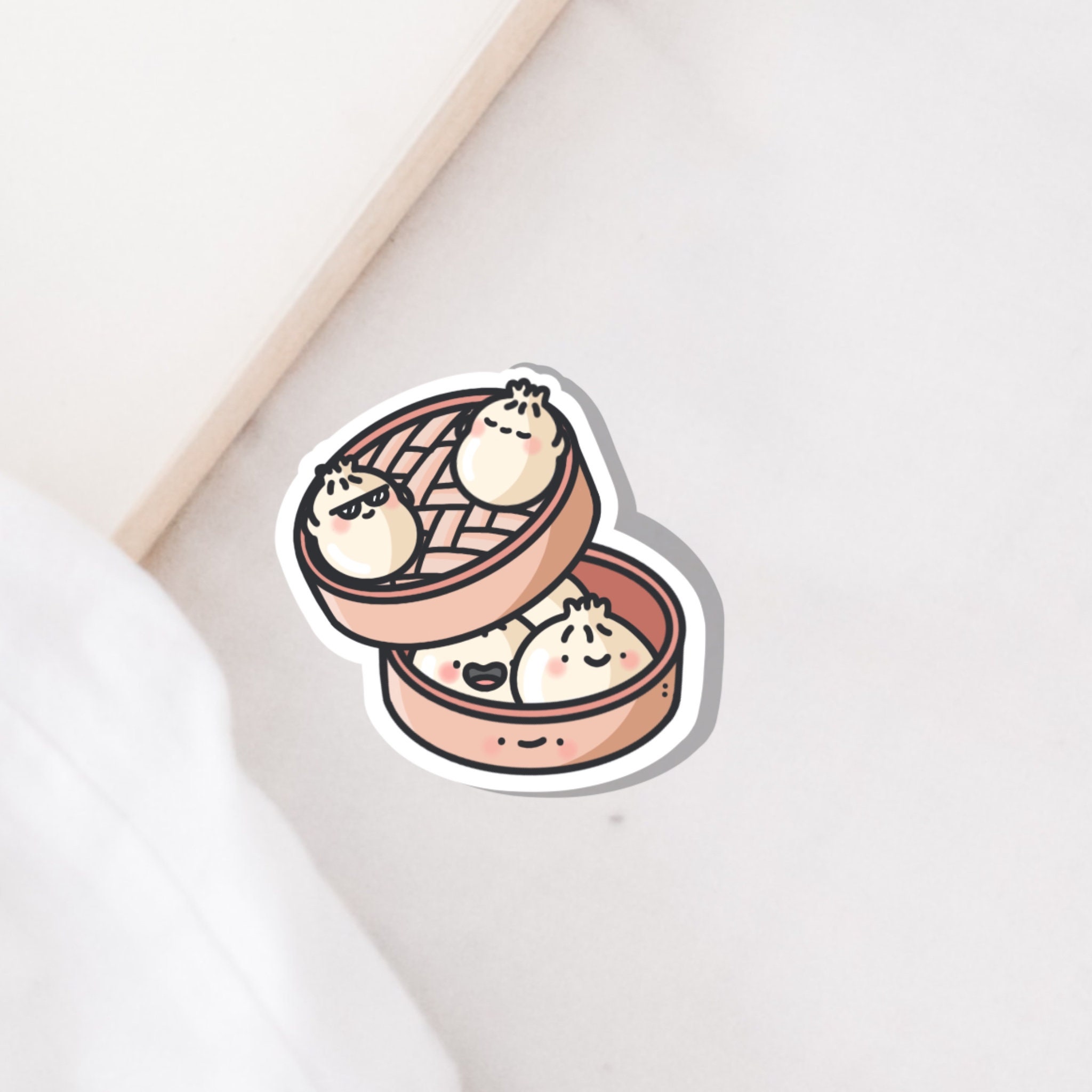 Dim Sum Buns Vinyl Sticker Kawaii bao dim sum Stickers | Etsy