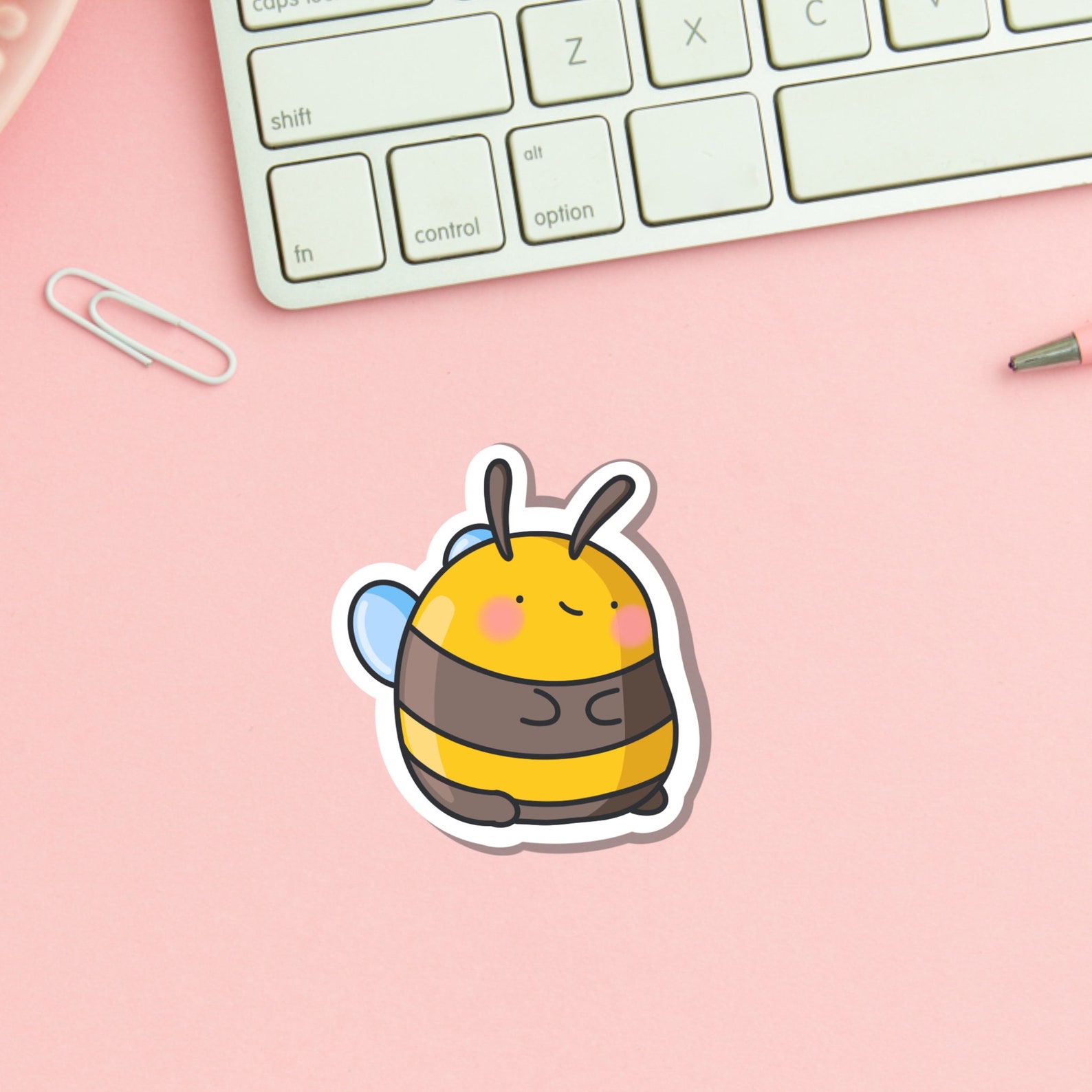 Cute Bumblebee Vinyl Sticker Kawaii Bee Stickers Cute | Etsy