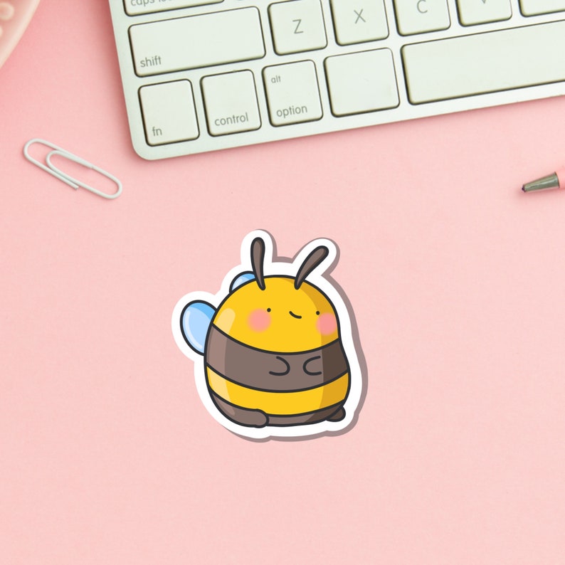 Cute Bumblebee Vinyl Sticker Kawaii Bee Stickers Cute | Etsy