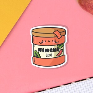 Cute Kimchi Vinyl Sticker | Kawaii Korean Food Stickers | Cute Vinyl ...