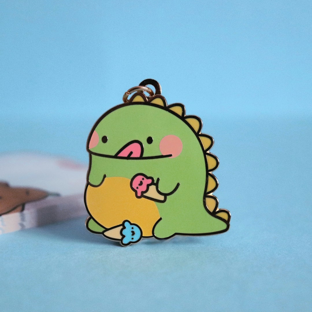 Dinosaur Key Ring | Kawaii Dinosaur Keychain Keychain | Key Ring ...