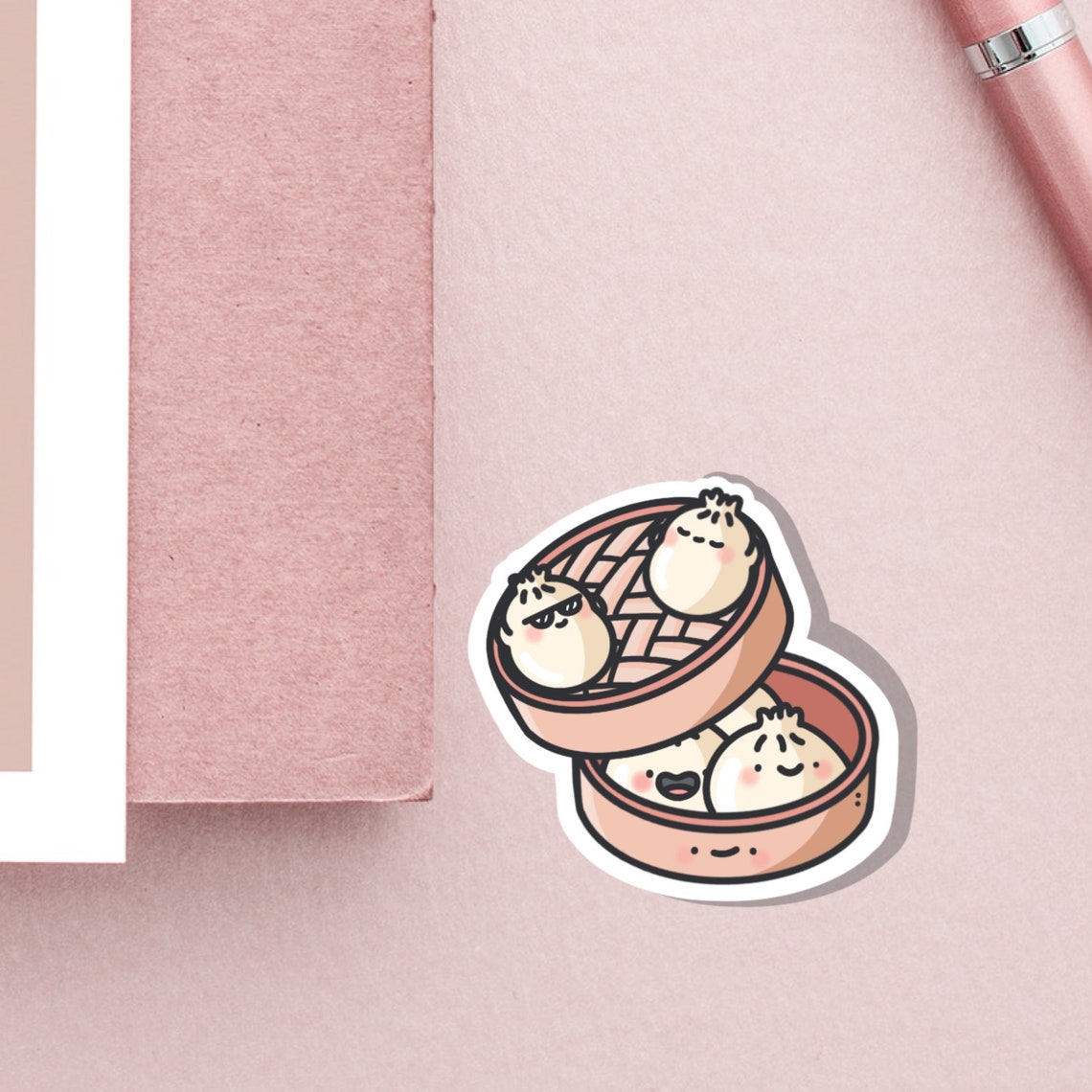 Dim Sum Buns Vinyl Sticker Kawaii bao dim sum Stickers | Etsy