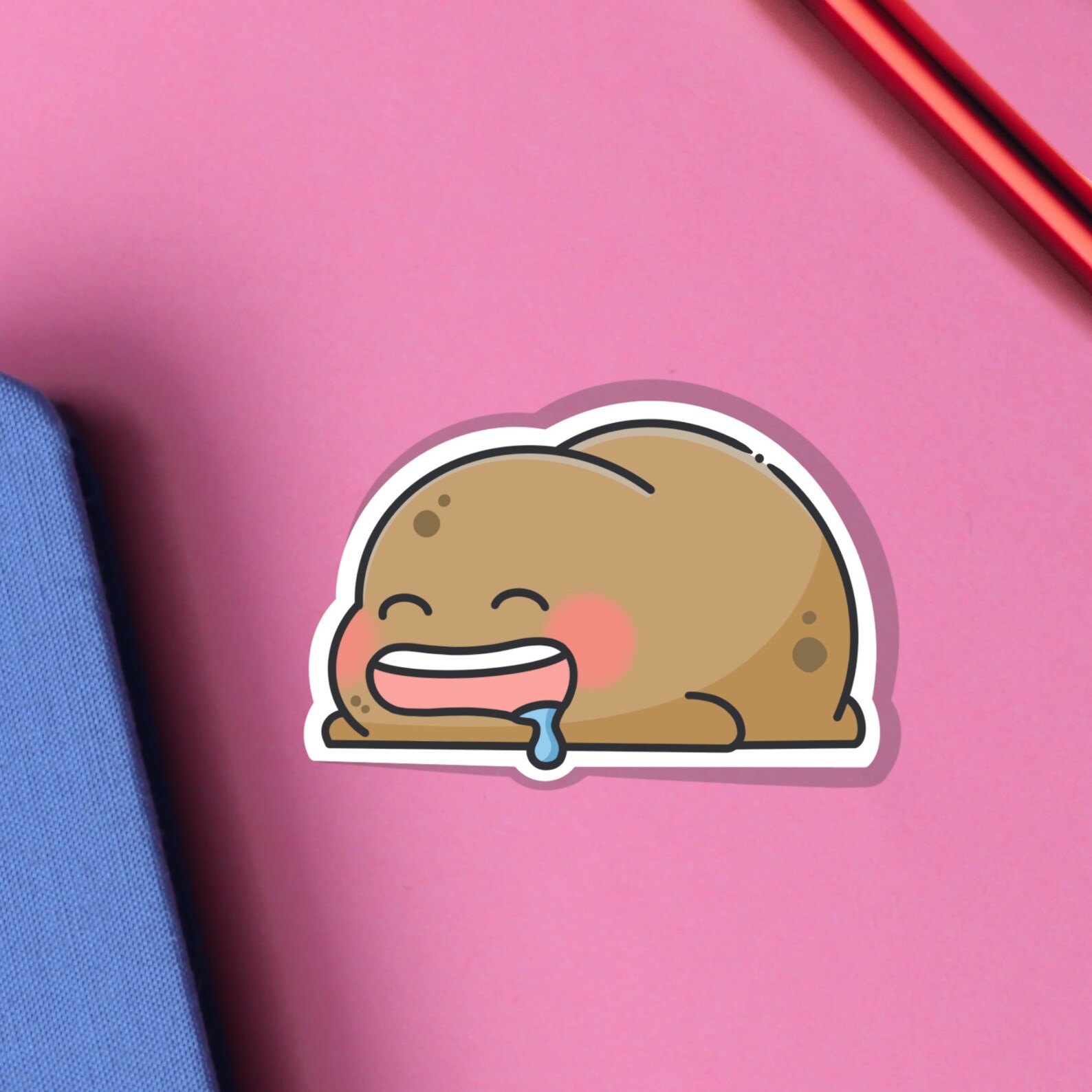 Sleeping Potato Vinyl Sticker Kawaii Sleeping Spud Stickers - Etsy