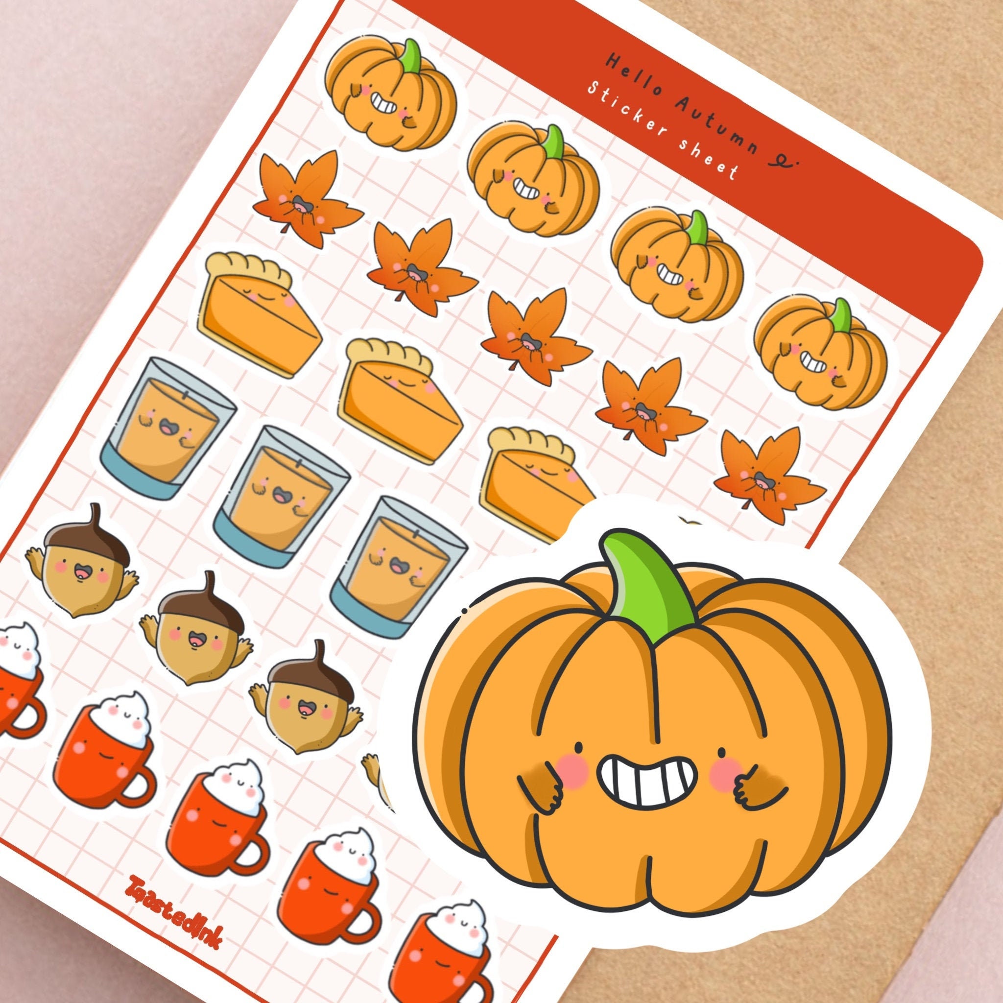 Cute Autumn Sticker Sheets Kawaii Autumn Planner stickers | Etsy