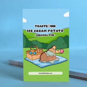 Ice Cream Potato Enamel Pin | Kawaii Potato Pin | Rose Gold Dessert ...