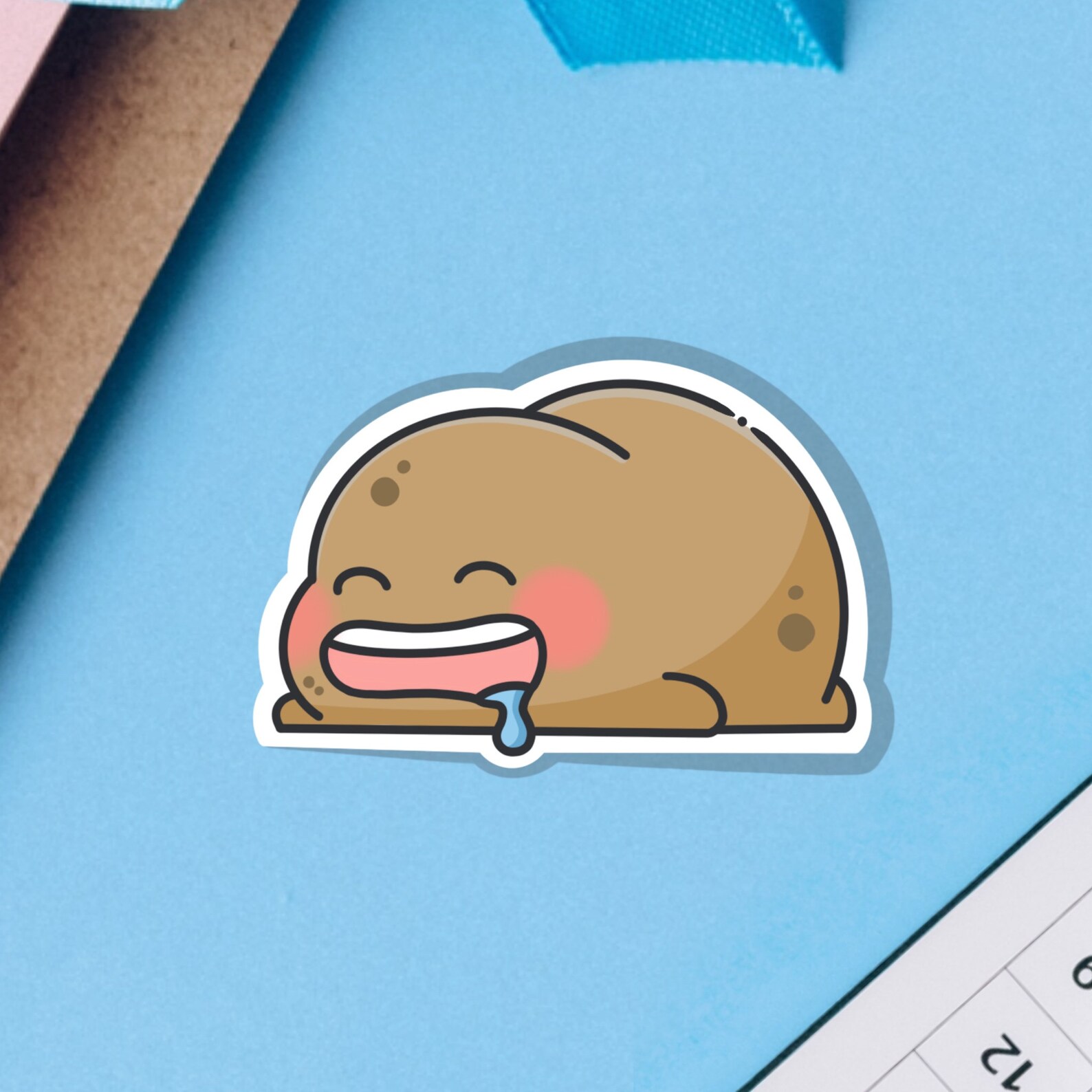 Sleeping Potato Vinyl Sticker Kawaii Sleeping Spud Stickers - Etsy
