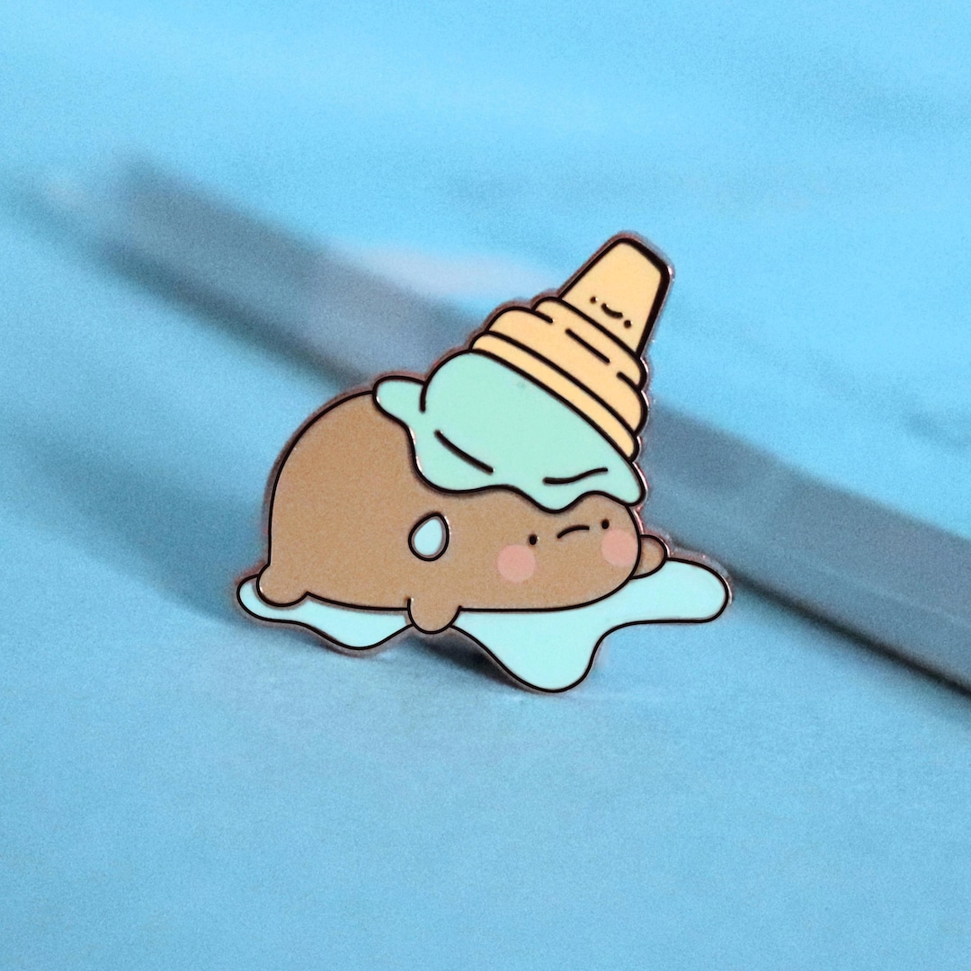 Ice Cream Potato Enamel Pin | Kawaii Potato Pin | Rose Gold Dessert ...