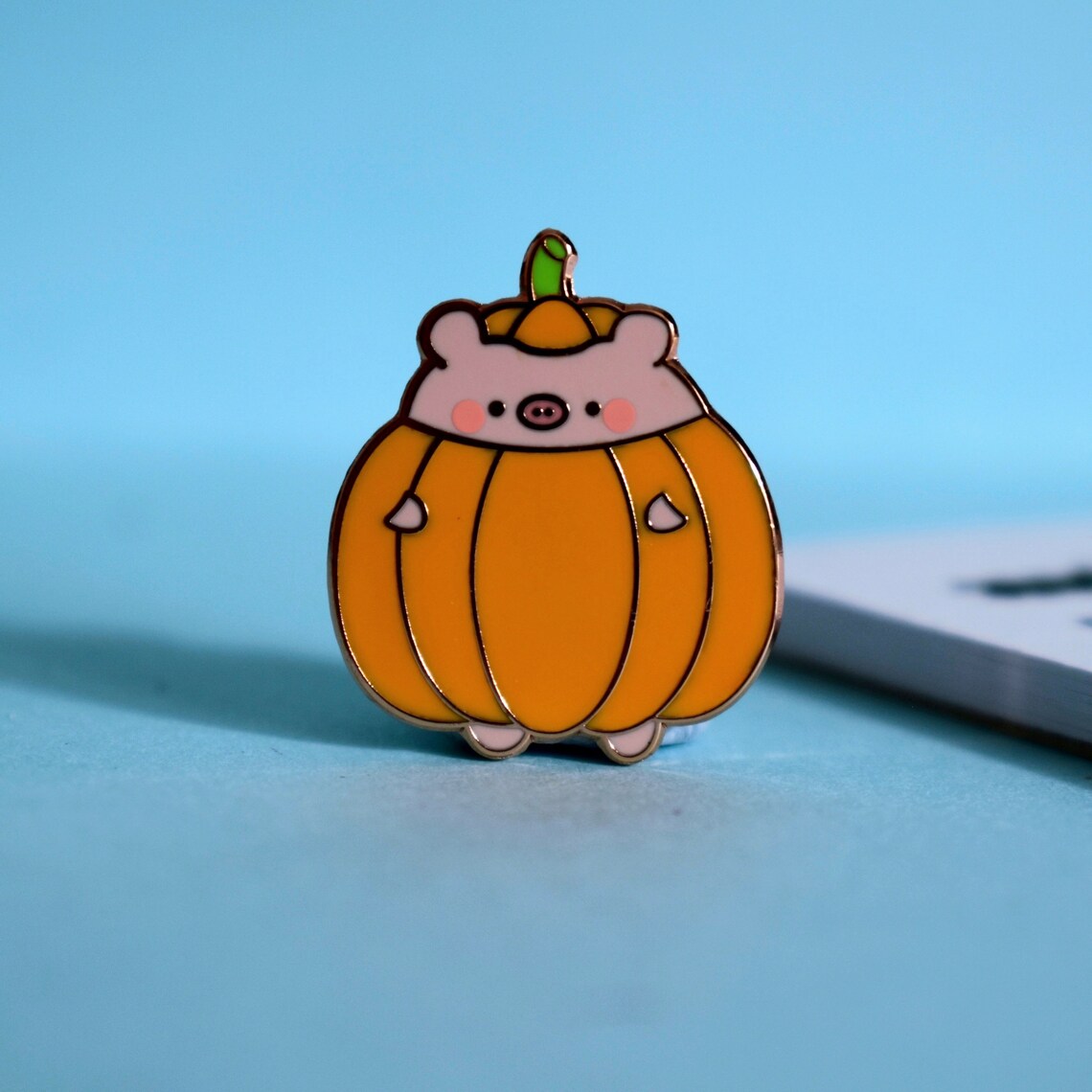 Cute Pumpkin Pig Enamel Pin Kawaii Pig Pin Cute Animals - Etsy